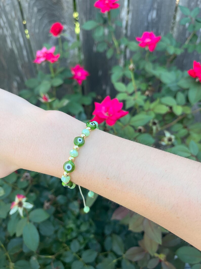 Evil Eye Bracelet, Adjustable Evil Eye Bracelet, Protection Bracelet, String Bracelet - Etsy