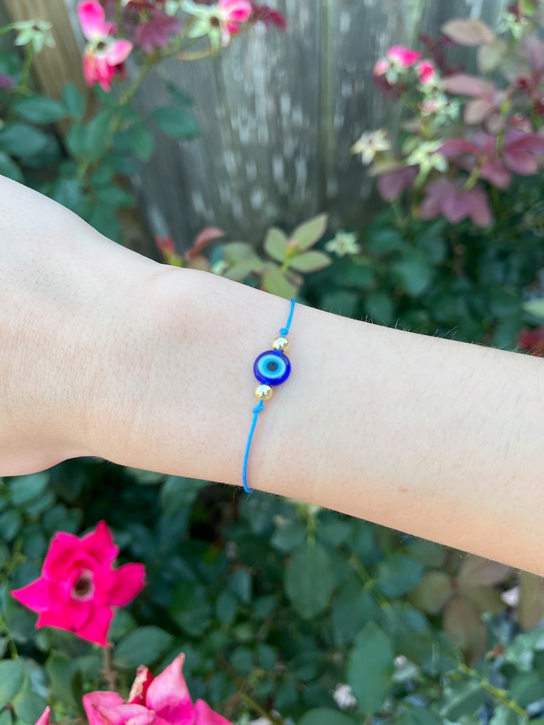 Evil Eye Bracelet, Handmade Evil Eye Bracelet,adjustable Evil Eye ...