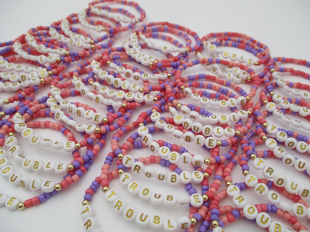 25-50-100-200-1000 Bulk Order Personalized Custom Beaded Name Bracelets ...