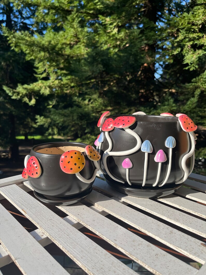 Color Changing Mushroom Design Plant Pots - Etsy