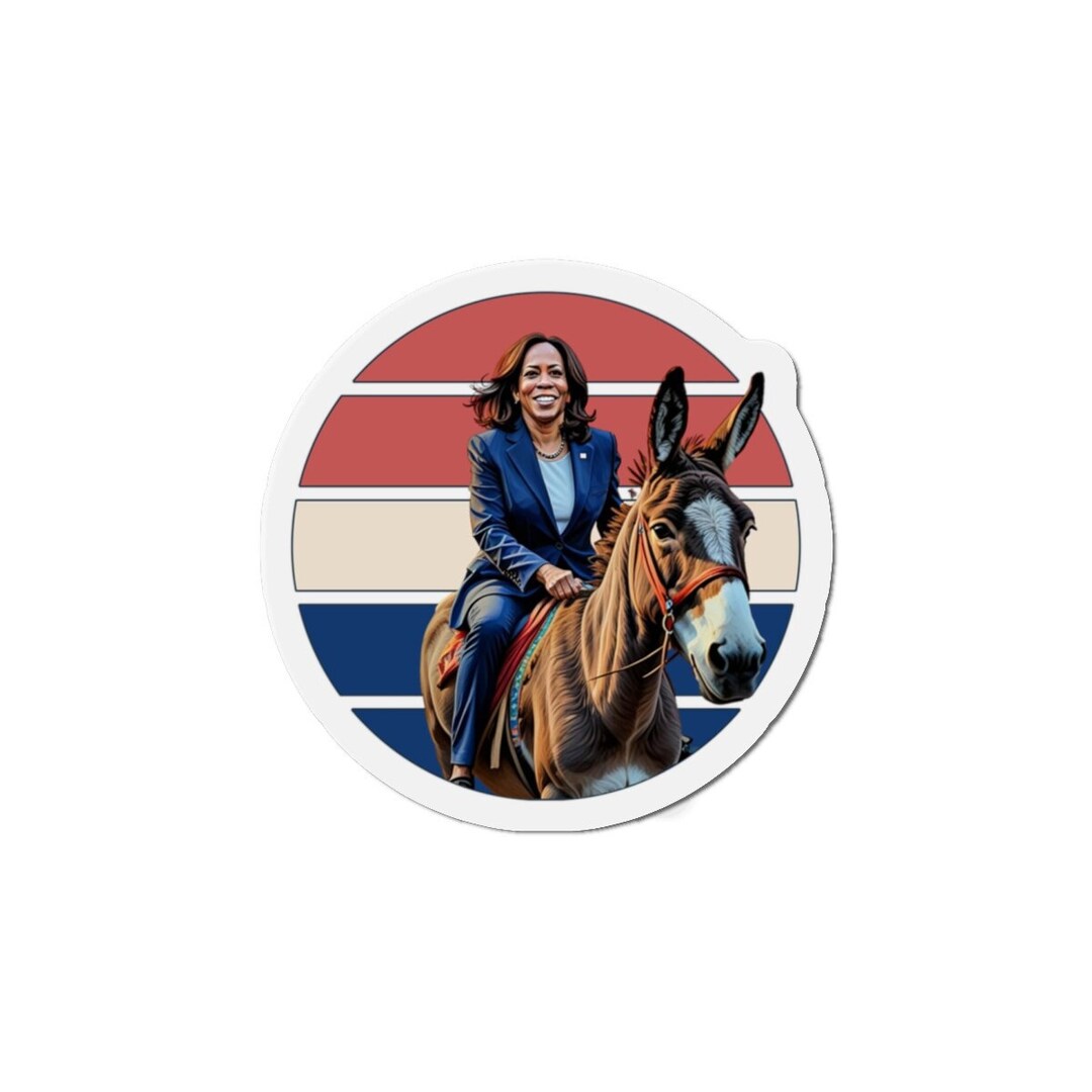 Kamala Harris Donkey Die-cut Magnet, Kamala Harris 2024 Refrigerator ...