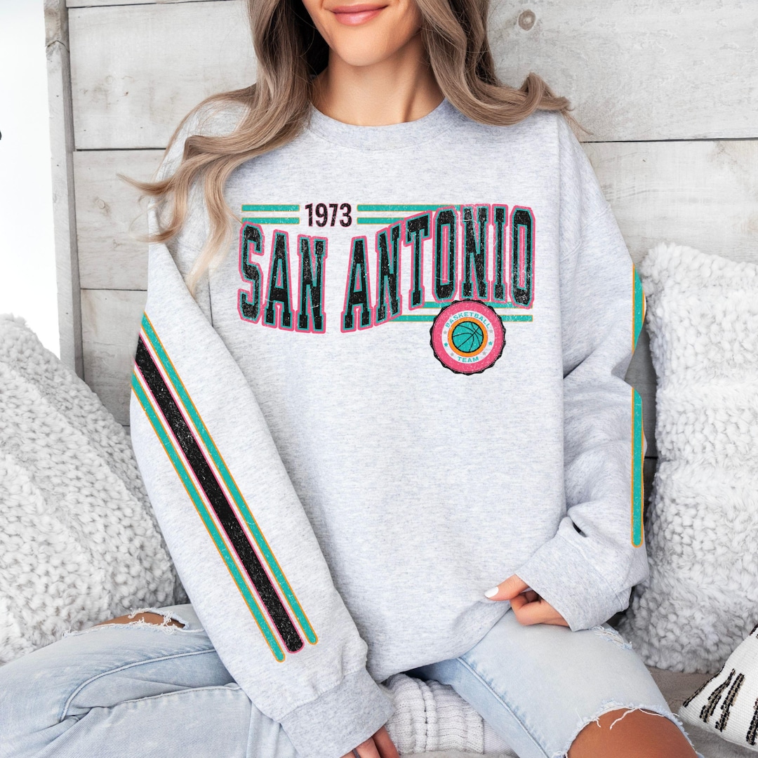 San Antonio Basketball Retro Unisex Sweatshirt, Spur Basketball Fan ...