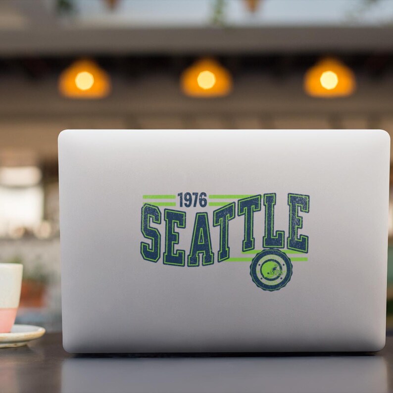 Seattle Football Kiss-cut Vinyl Decal, Seahawk Laptop Sticker, American ...
