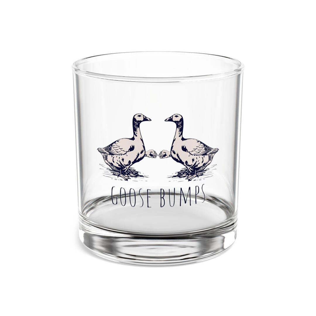 Goosebumps 10oz Bar Glass, Geese Fist Bumping Pun Drinking Glass, Farm ...