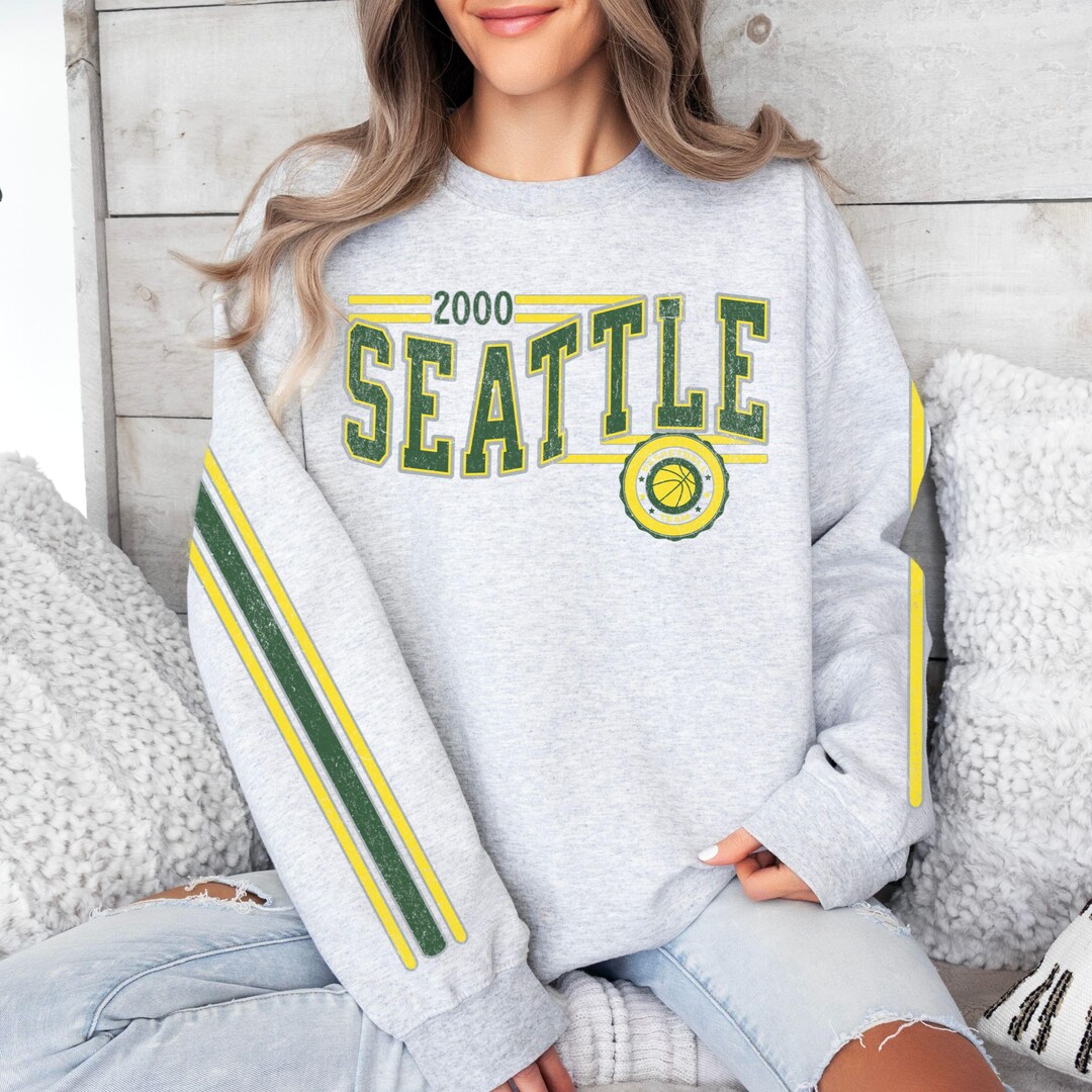 Seattle Women's Basketball Retro Crewneck Sweatshirt, Storm Basketball ...