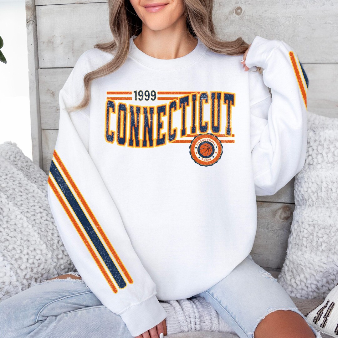 Connecticut Women's Basketball Retro Crewneck Sweatshirt, Sun ...