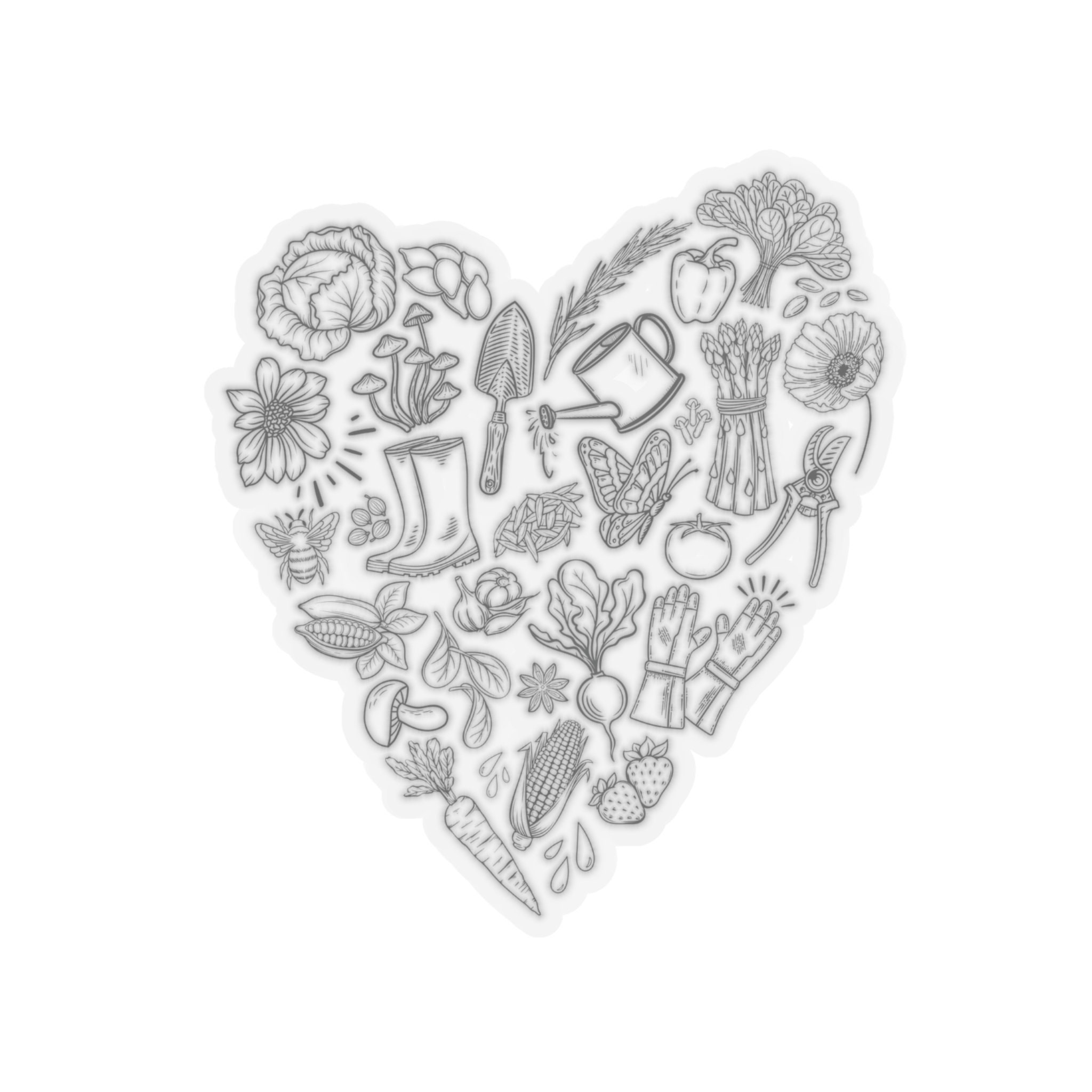 Garden Love Sticker Garden Sticker Gardening Gift Plant - Etsy