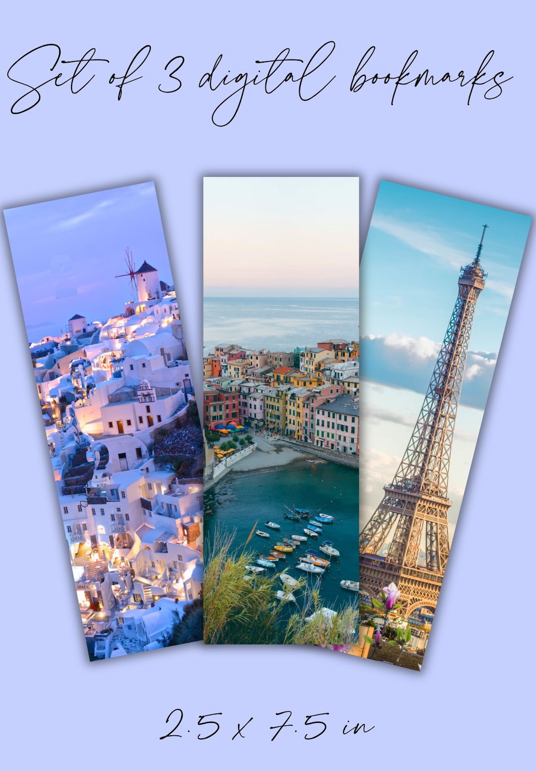 Digital Bookmarks, Travel Bookmarks, Cityscape Bookmark, Book Club ...