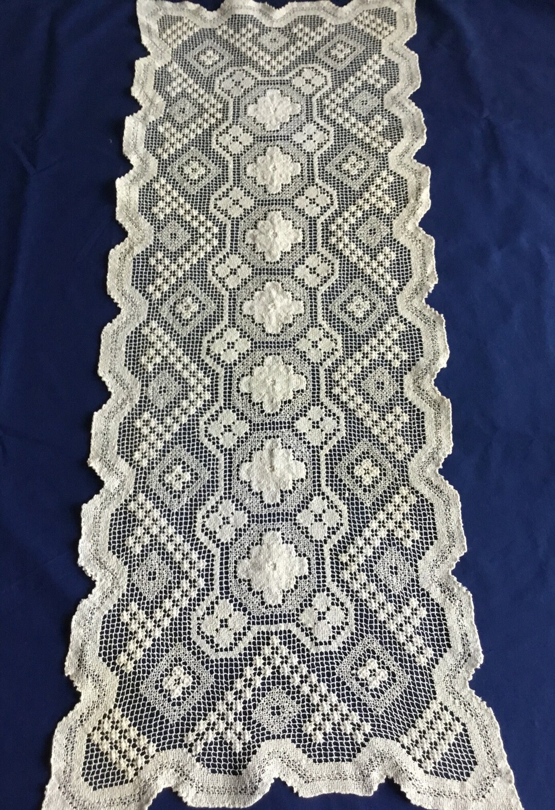 Crochet Ivory Table Runner - Etsy