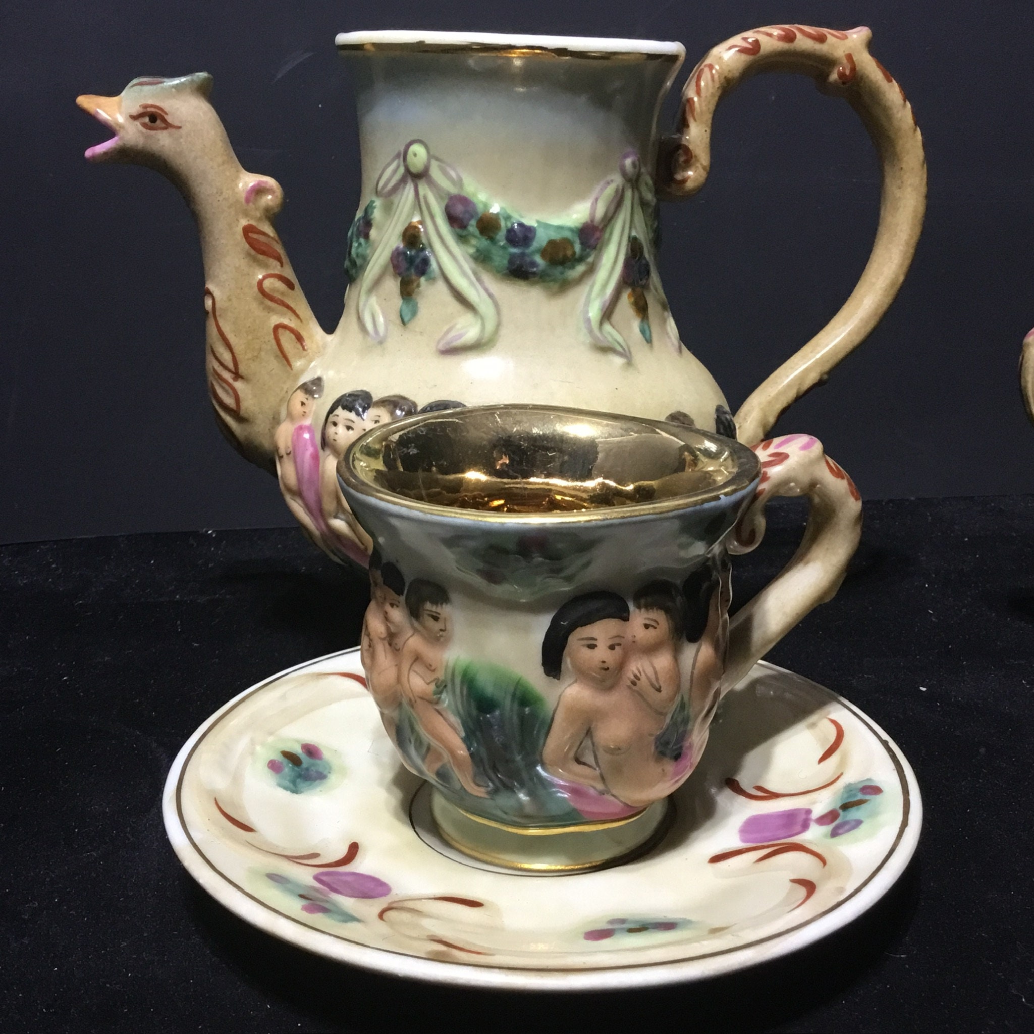 Vintage R. Capodimonte Tea Set in A Box - Etsy