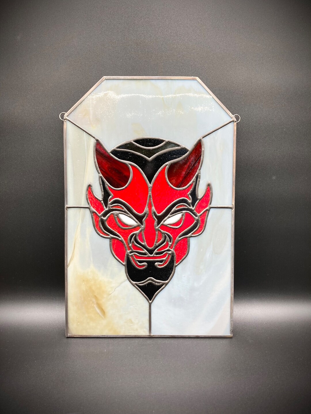 Handmade Stained Glass Devil Homemade Stain Glass Halloween Seasonal ...