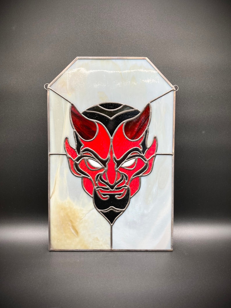 Handmade Stained Glass Devil Homemade Halloween Seasonal Decor - Etsy