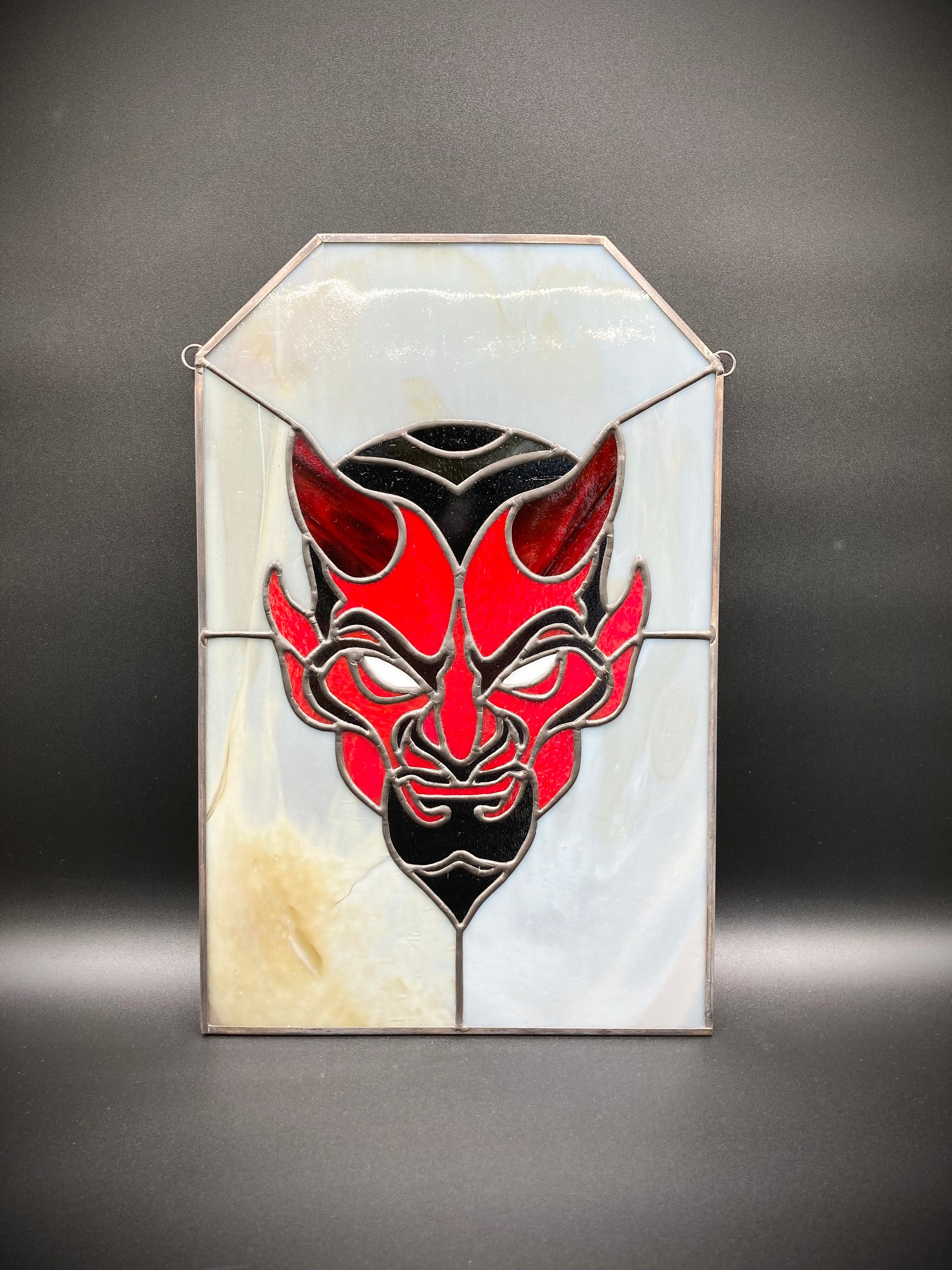 Handmade Stained Glass Devil Homemade Stain Glass Halloween Seasonal ...