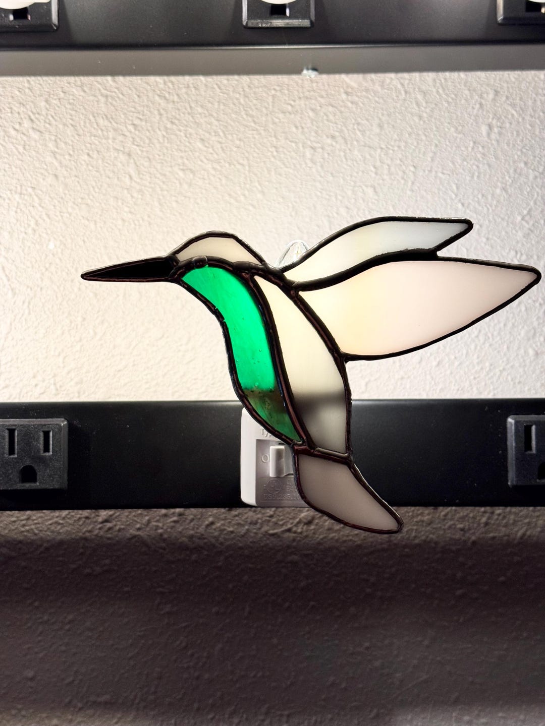Stained Glass Night Light Stain Glass Hummingbird Night Light Handmade ...