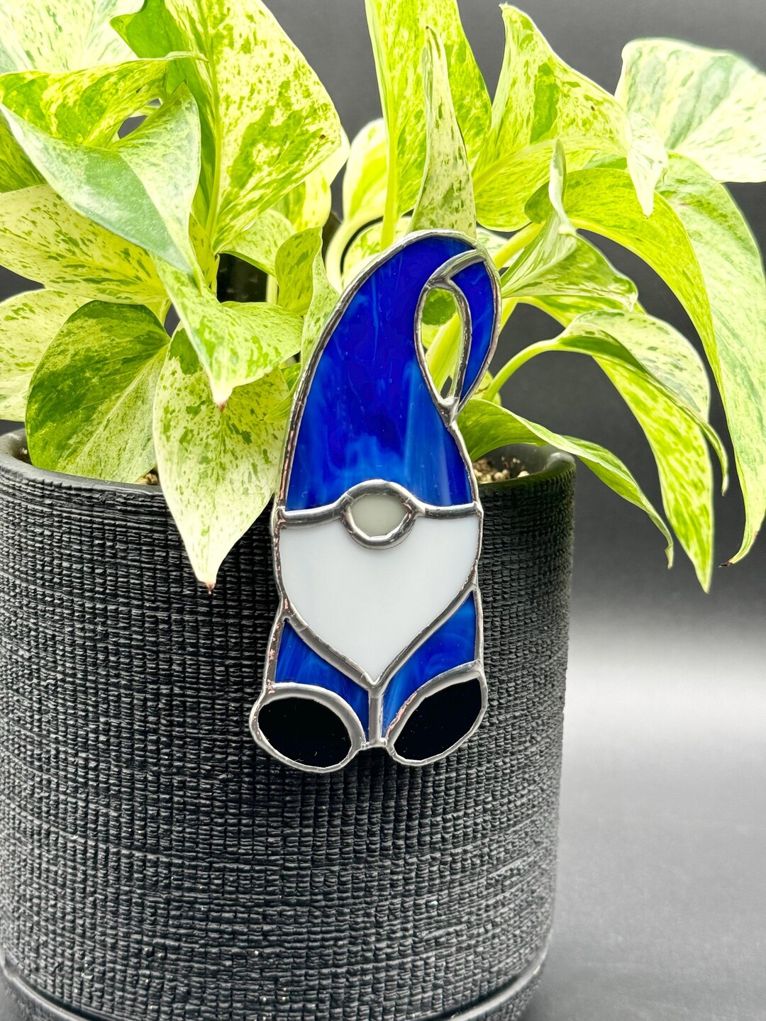 Stained Glass Plant Pot Hanger Stain Glass Owl Pot Hanger Handmade by ...