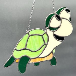 Stained Glass Turtle Suncatcher Stain Glass Turtle Handmade by Ivy’s ...