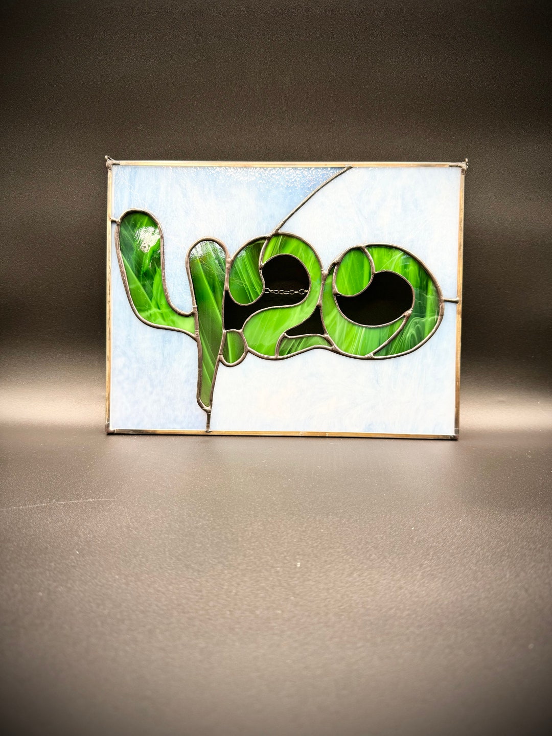 True Stained Glass 420 Panel Homemade Green 420 Stain Glass Art ...