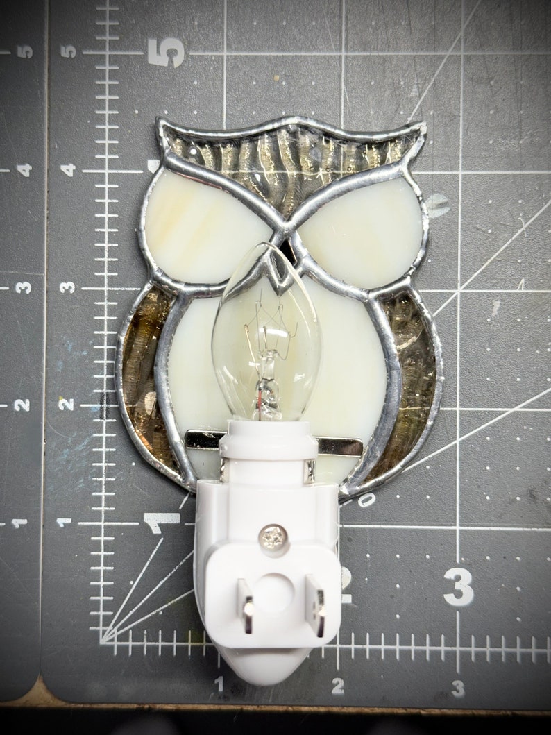 Stained Glass Night Light Stain Glass Owl Night Light Handmade by ...