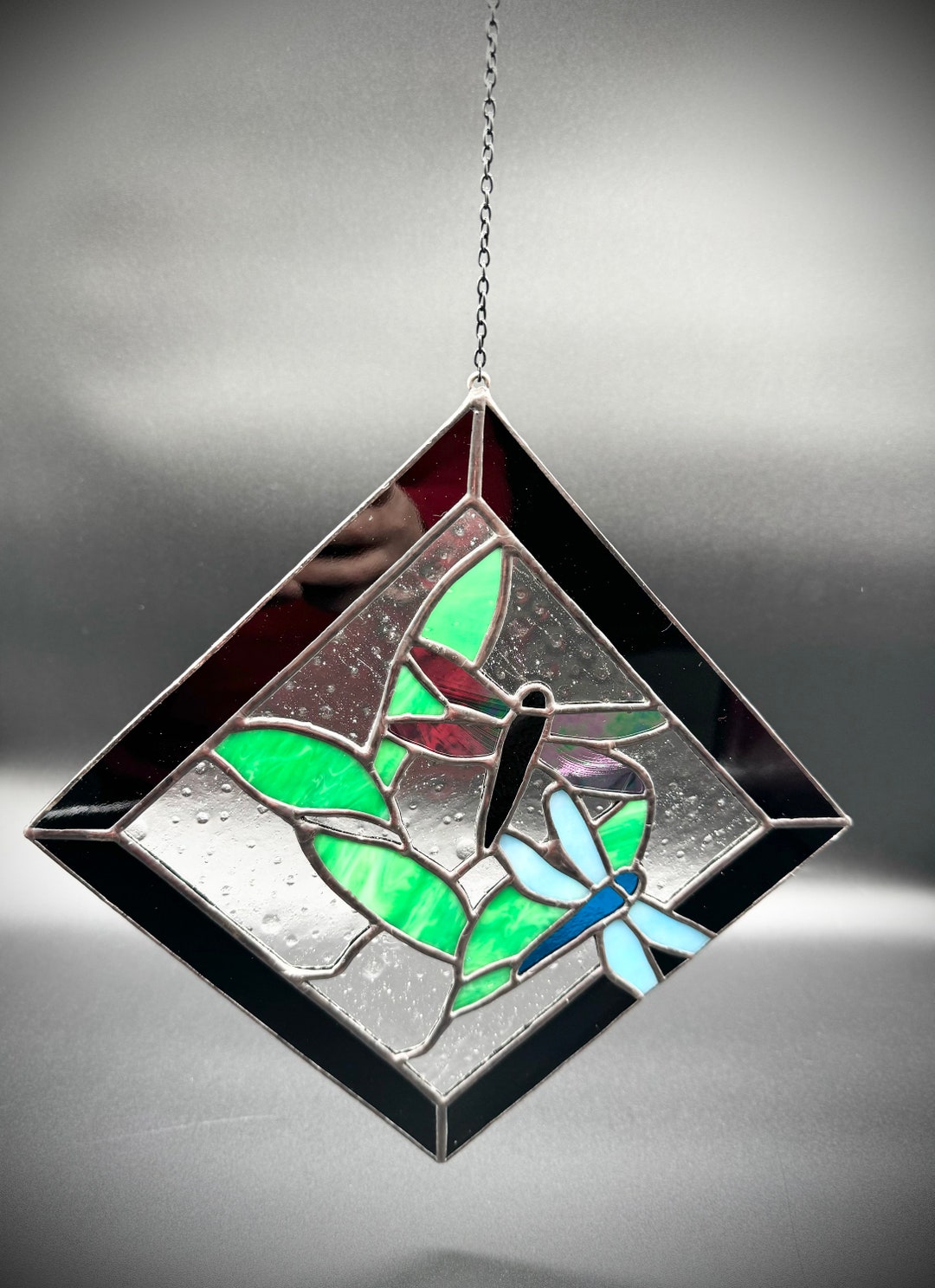 True Stained Glass Dragonfly Homemade Stain Glass Dragonfly Handmade by ...