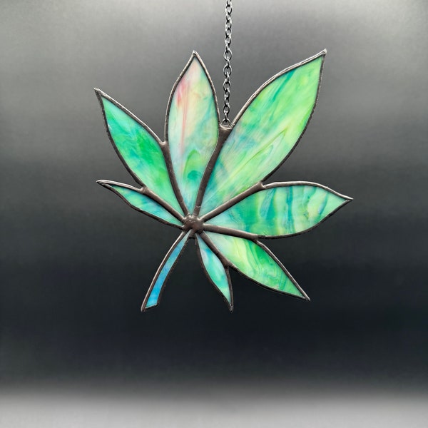 Stained Glass Pot Leaf - Etsy