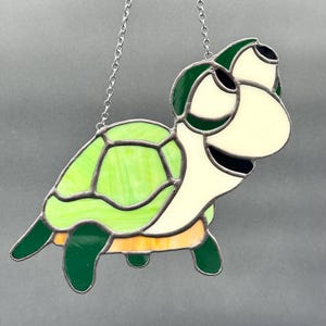 Stained Glass Turtle Suncatcher Stain Glass Turtle Handmade by Ivy’s ...