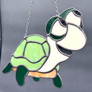 Stained Glass Turtle Suncatcher Stain Glass Turtle Handmade by Ivy’s ...