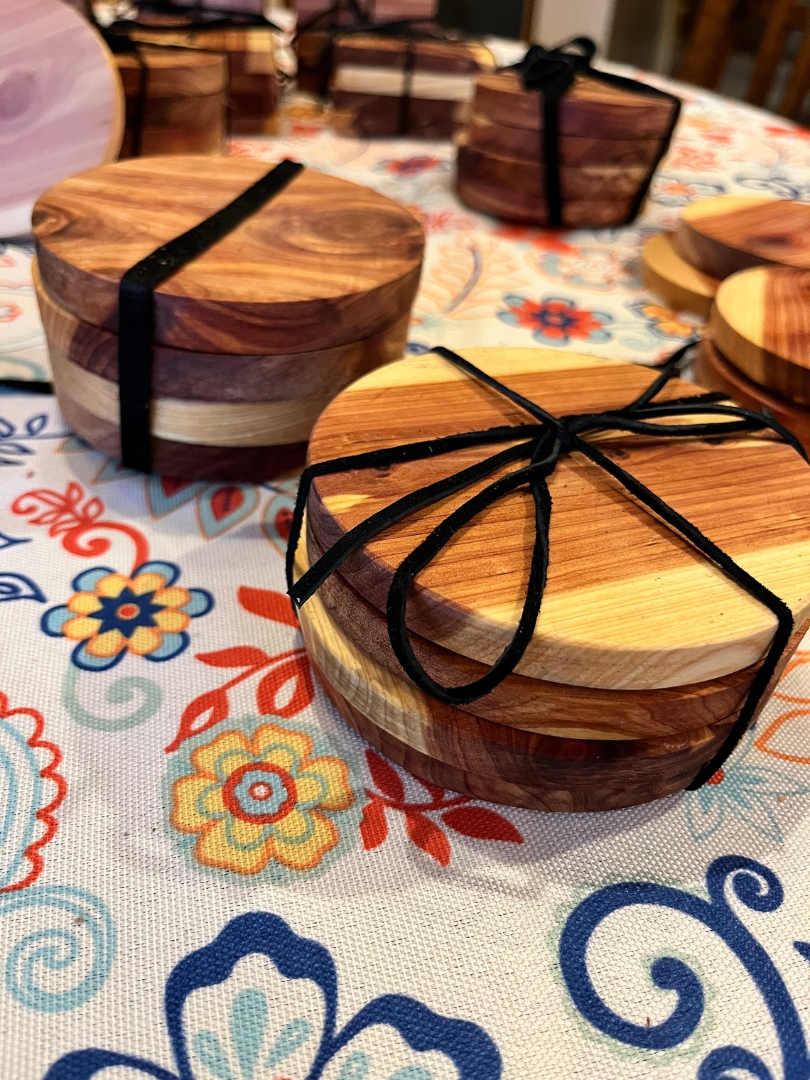 Rustic Eastern Red Cedar Coasters, Set of 4 - Etsy