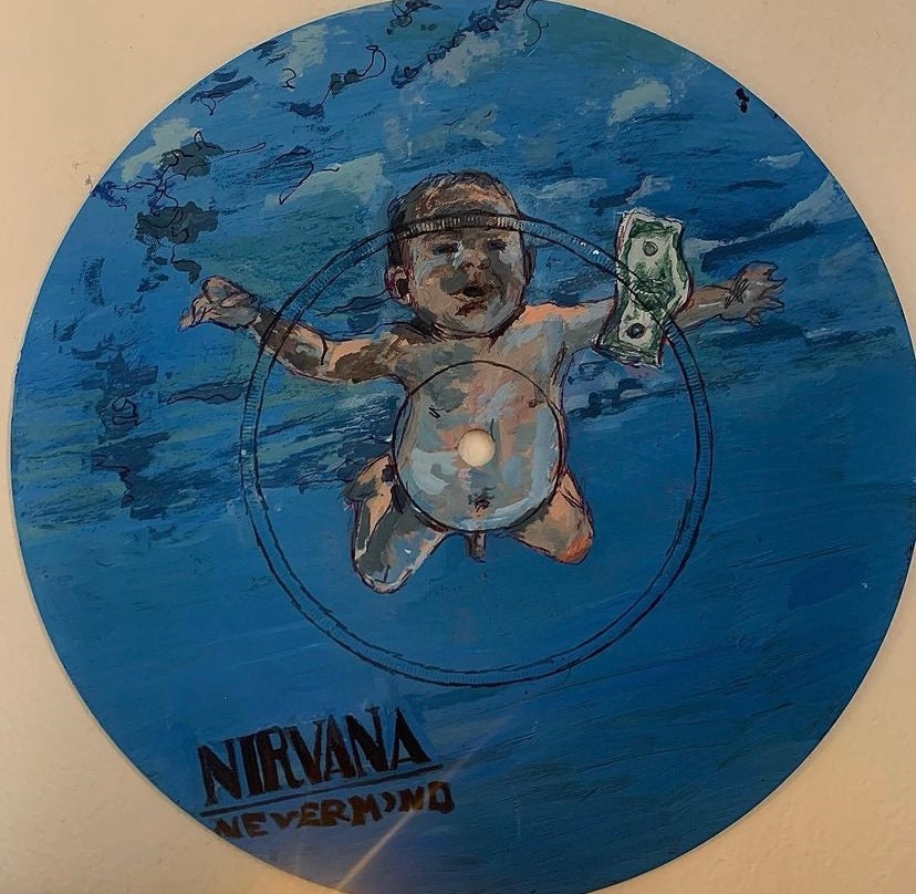 Nevermind Nirvana Record Painting - Etsy