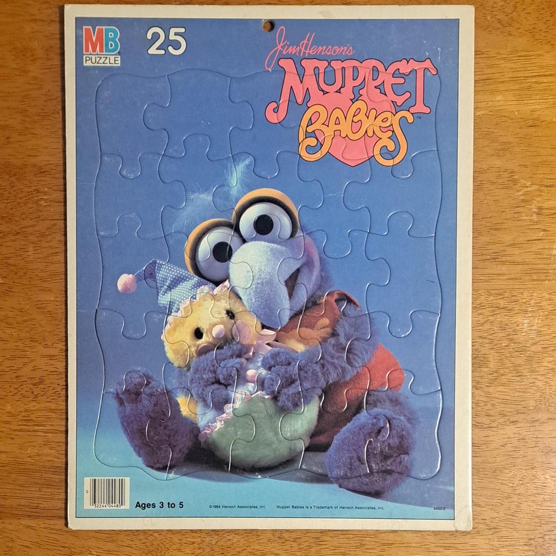Vintage Milton Bradley Muppet Babies Puzzle, 1984, Baby Grover ...