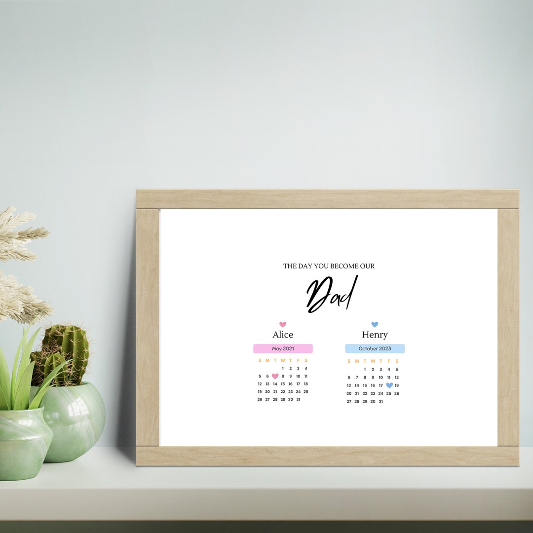 Personalised A4 Father's Day Print Custom Wall Art Gift for Dad Unique ...