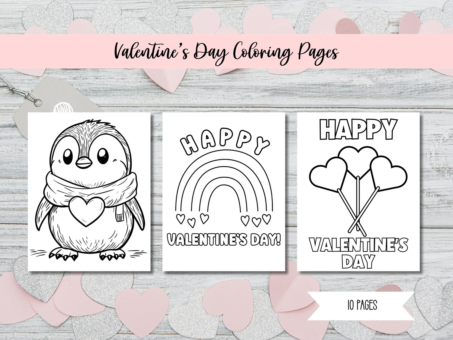 Valentine's Day Coloring Pages for Kids, Preschool Vday Activities ...