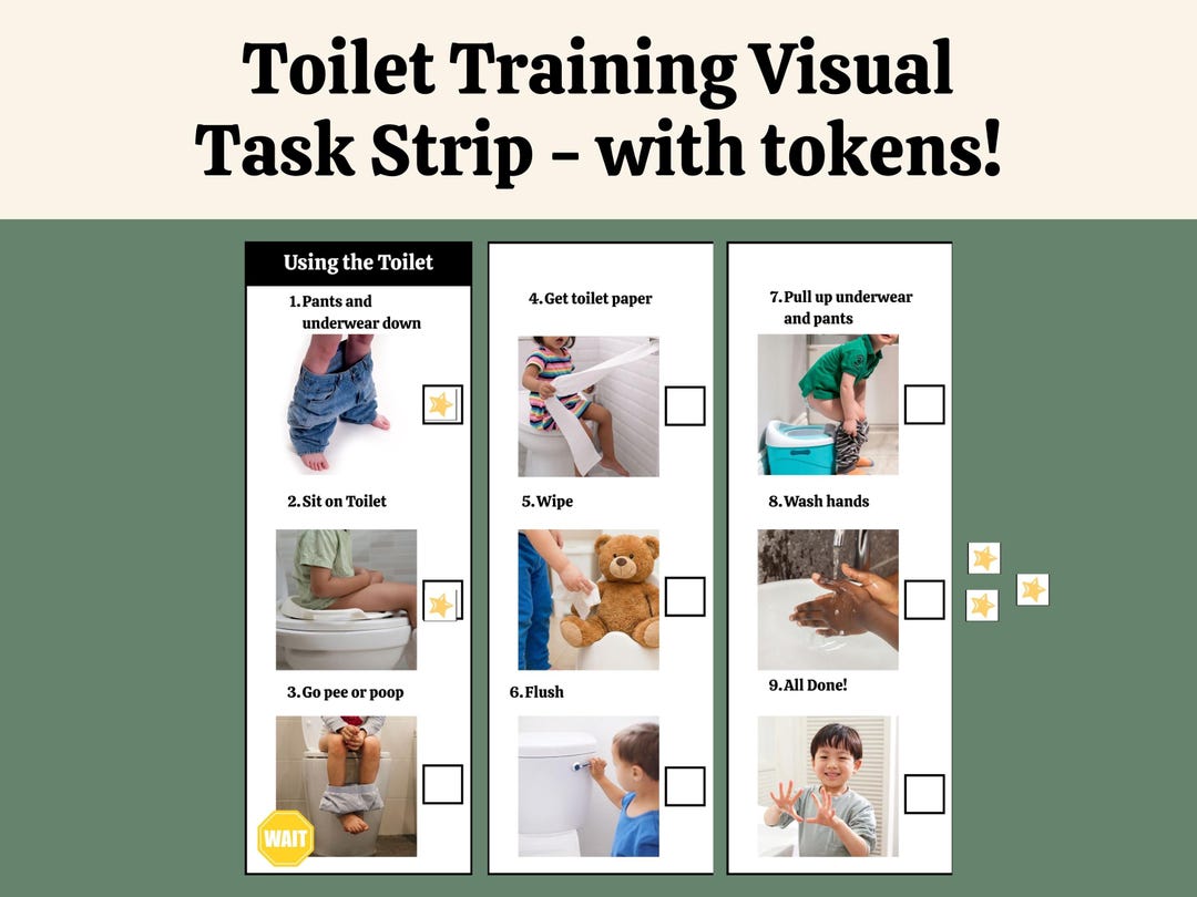 Potty Training Visual | Real Photo Toilet Task Analysis Printable PDF ...