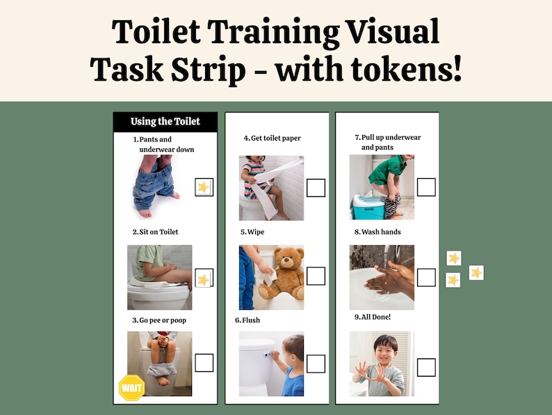 Potty Training Visual | Real Photo Toilet Task Analysis Printable PDF ...