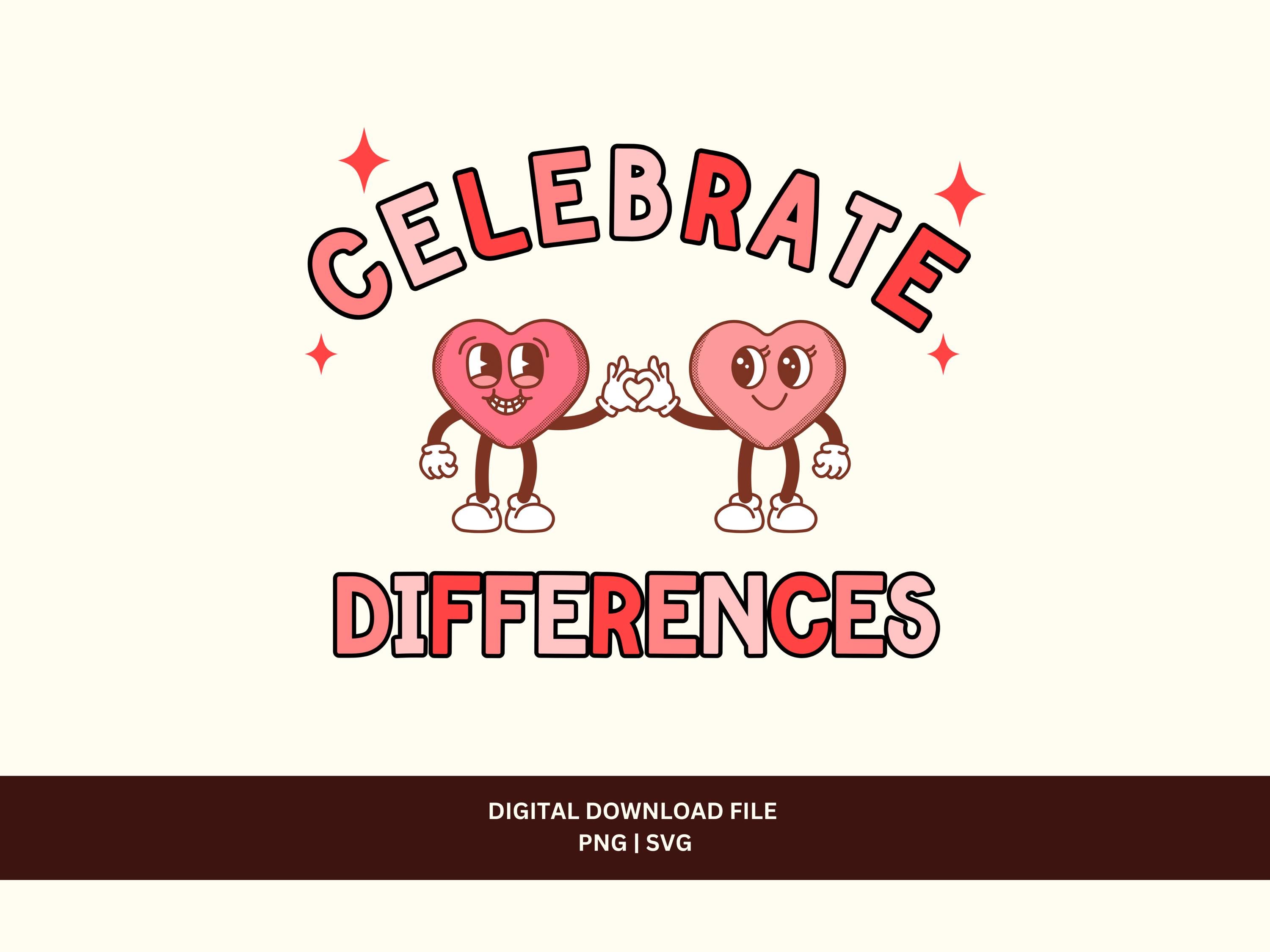Valentines Day Special Education Png Svg File, Celebrate Differences ...