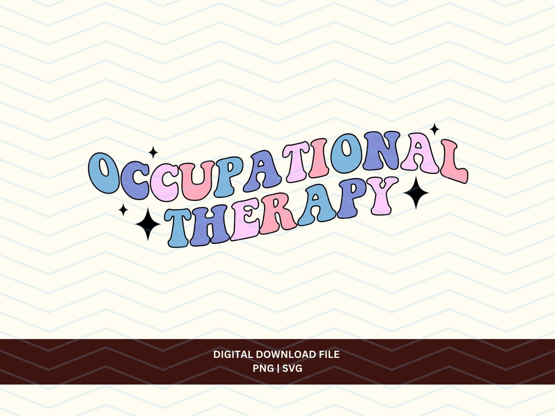 Occupational Therapy Wavy Text Png Svg File, Retro Groovy OT Ota Shirt ...