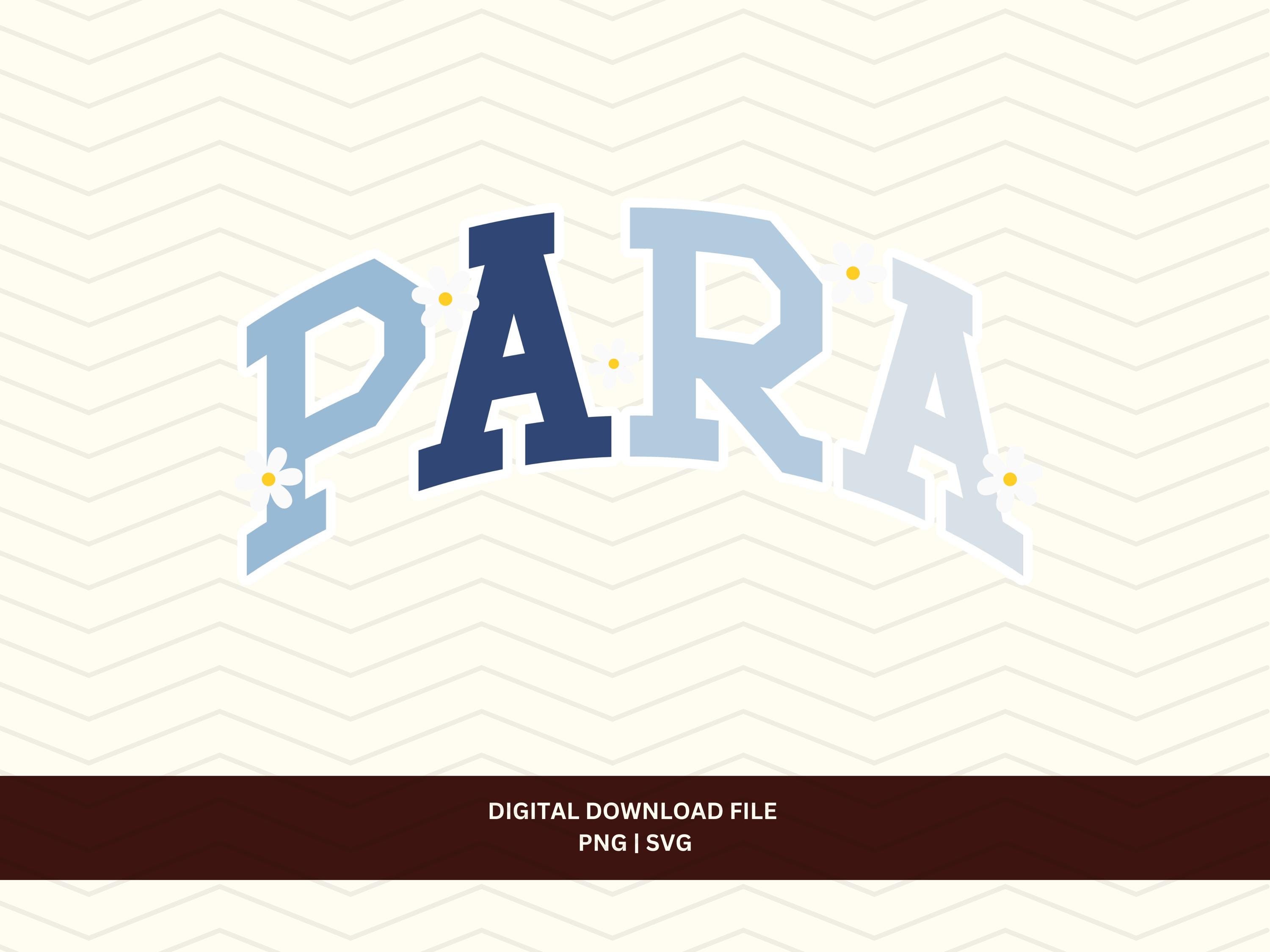 Para Varsity Png Svg File, Floral Paraeducator Design, Paraprofessional ...