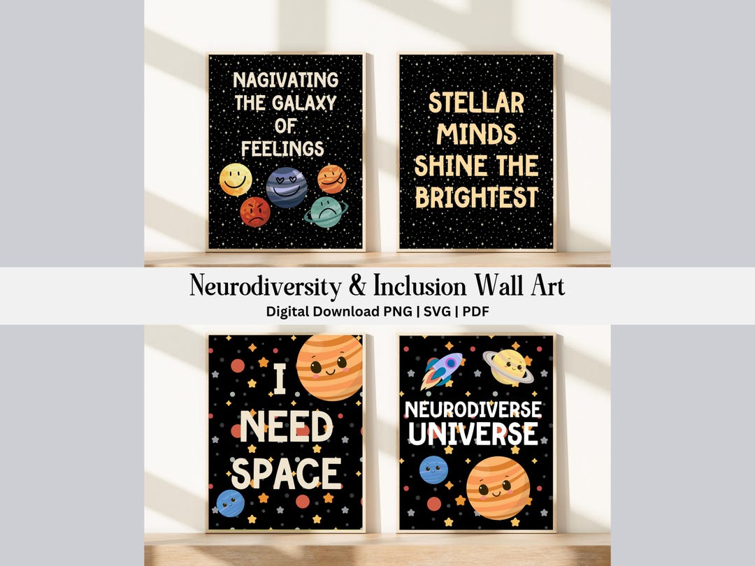 Neurodiversity and Inclusion Wall Art for Classroom or Office, Space ...