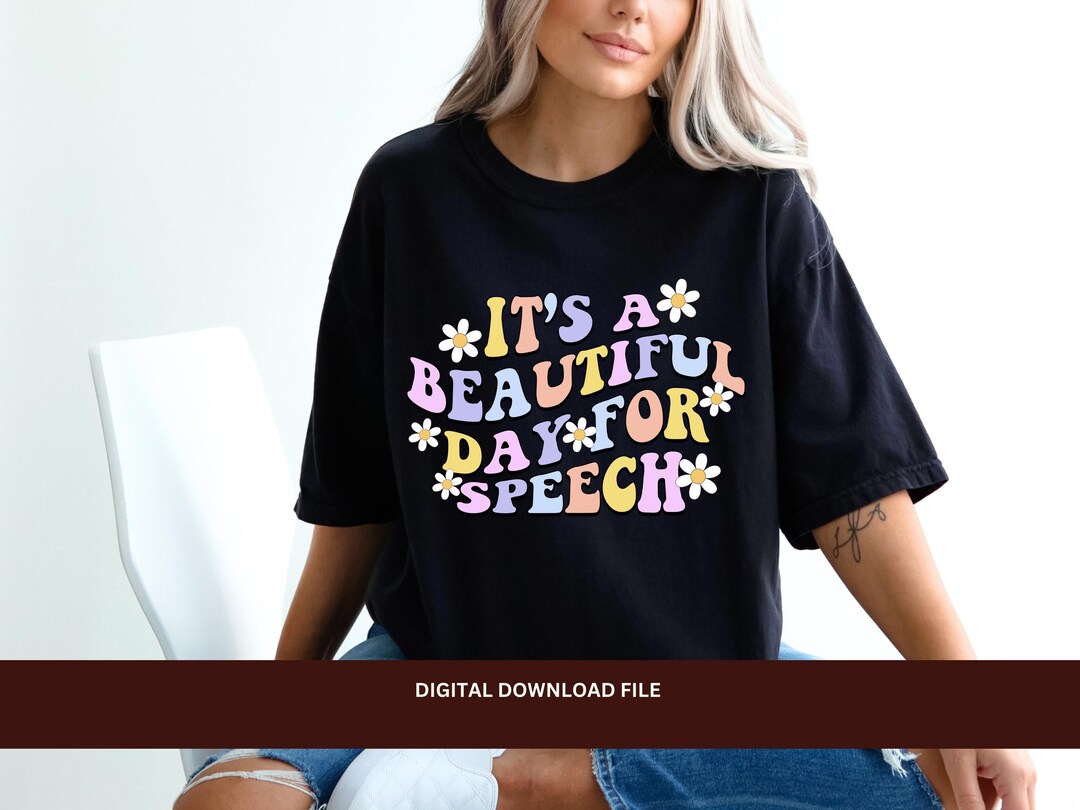 Floral Speech Therapy Png Svg File, Groovy Beautiful Day for Speech ...