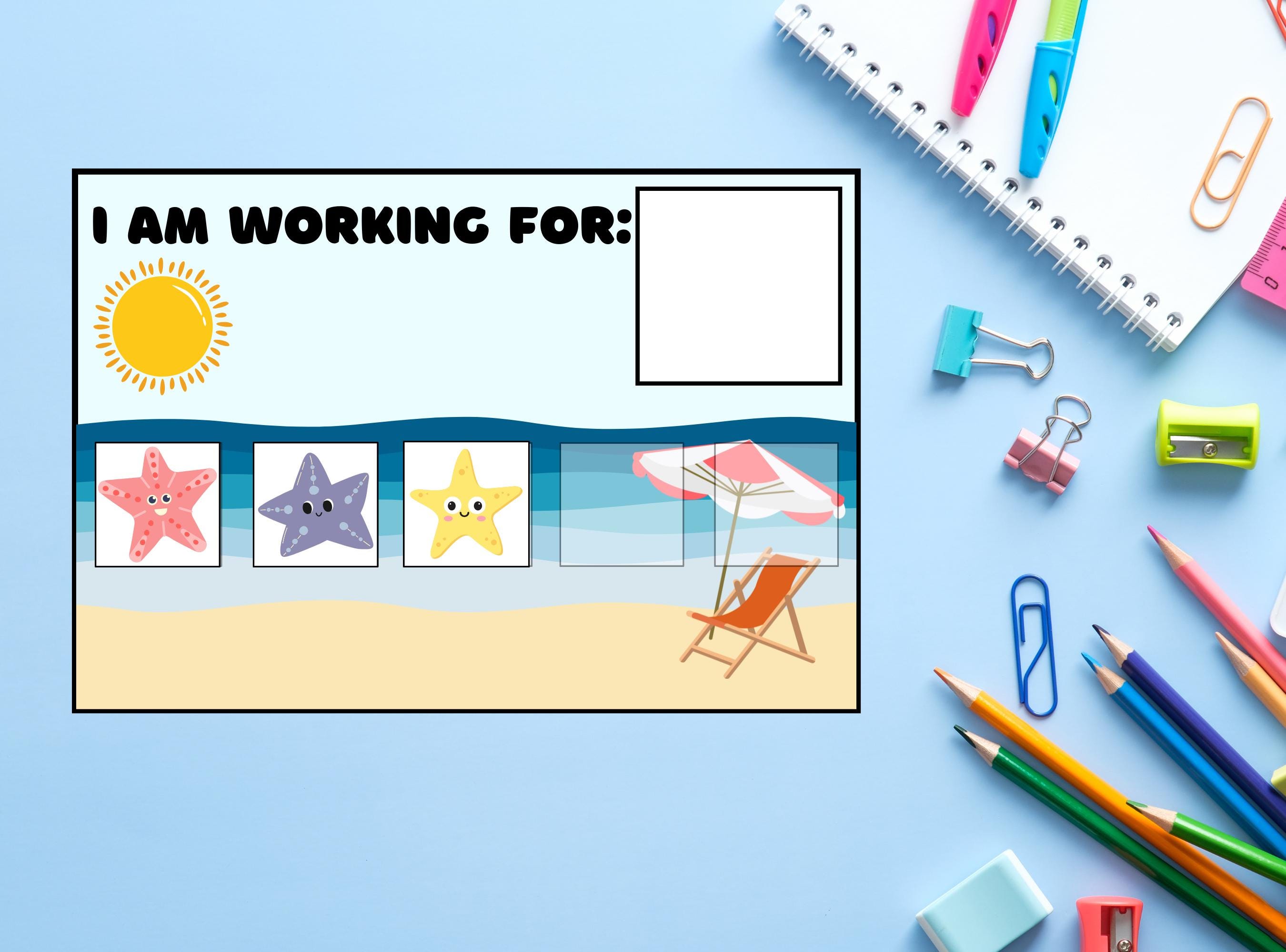 Beach Themed Token Board, Ocean Token Economy, Sea Shells Kids Reward ...