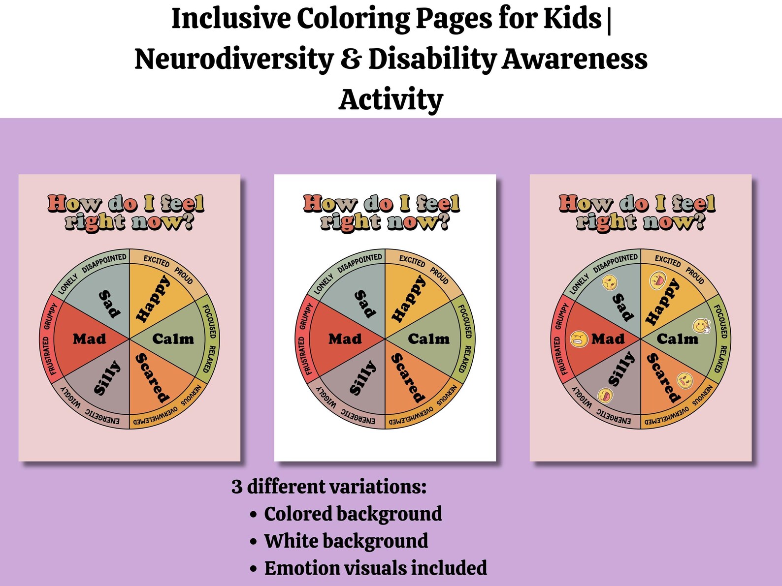 Printable Emotion Wheel & Feelings Chart | Social Emotional Learning ...