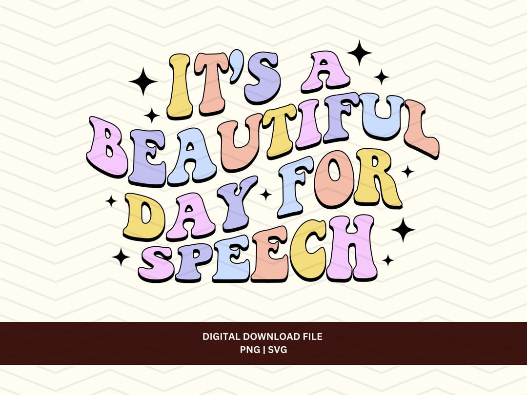 Retro Speech Therapy Png Svg File, Groovy Beautiful Day for Speech ...