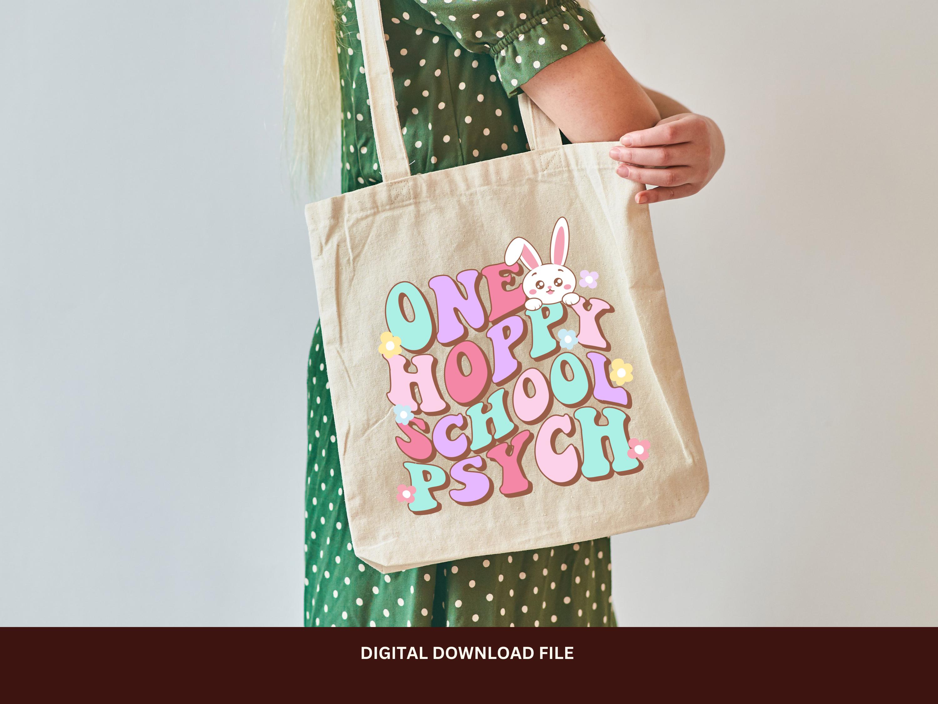 Spring School Psych PNG Svg File, One Hoppy School Psych Cut Design for ...