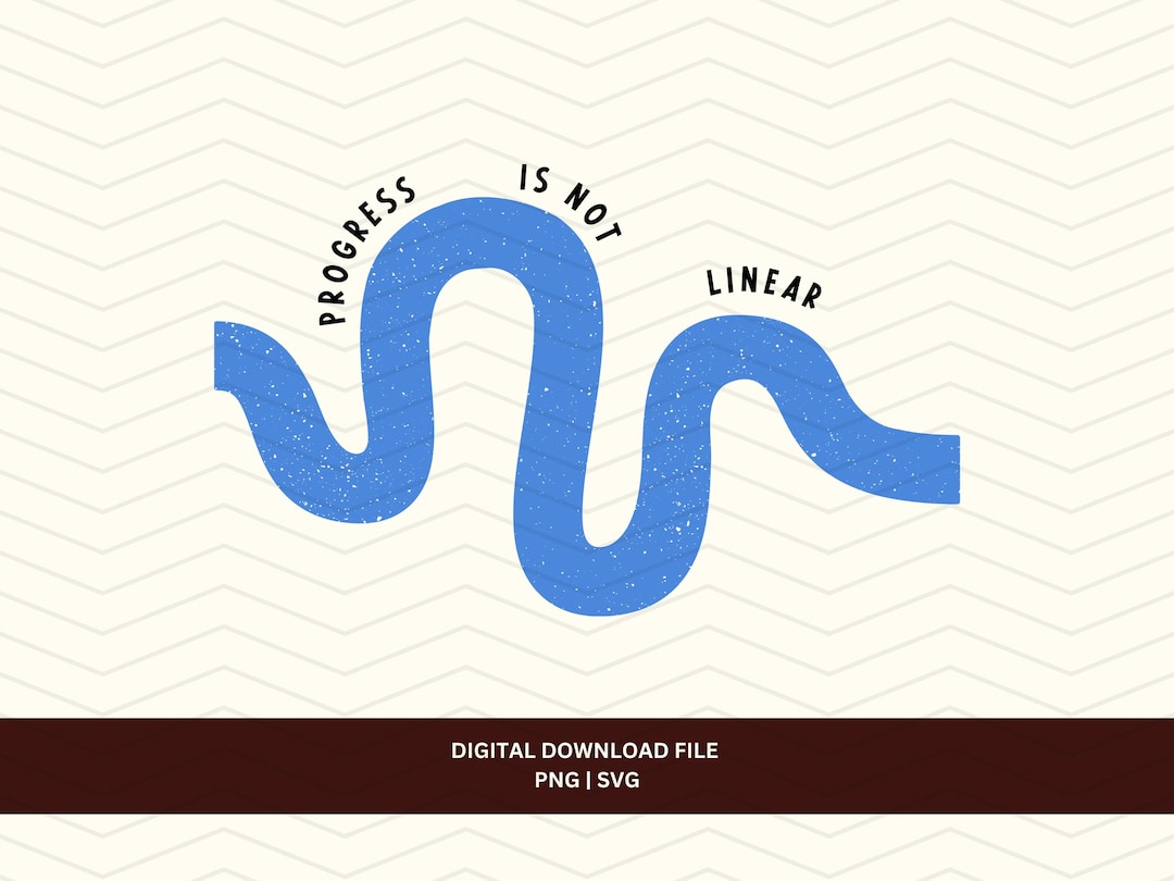 Progress is Not Linear Png Svg File, Aba Therapy Design, Rbt Bcba T ...