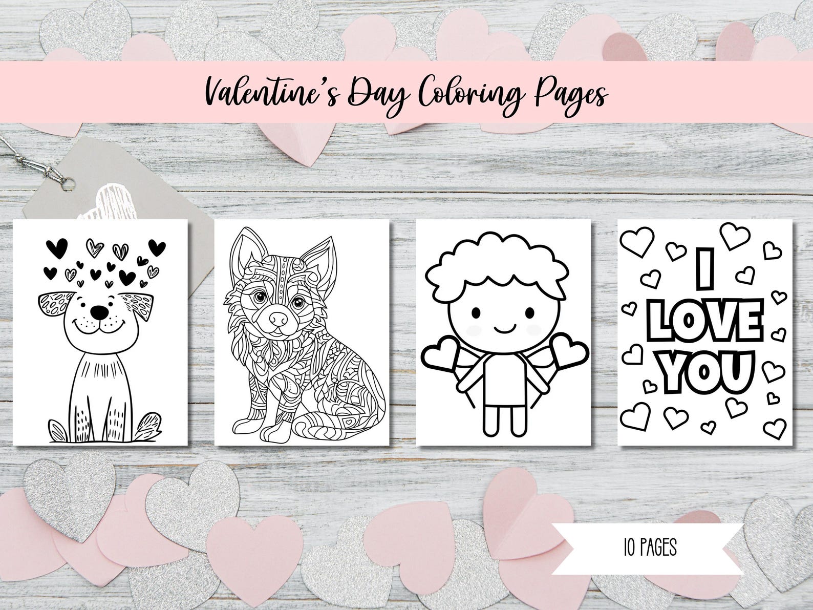 Valentine's Day Coloring Pages for Kids, Preschool Vday Activities ...