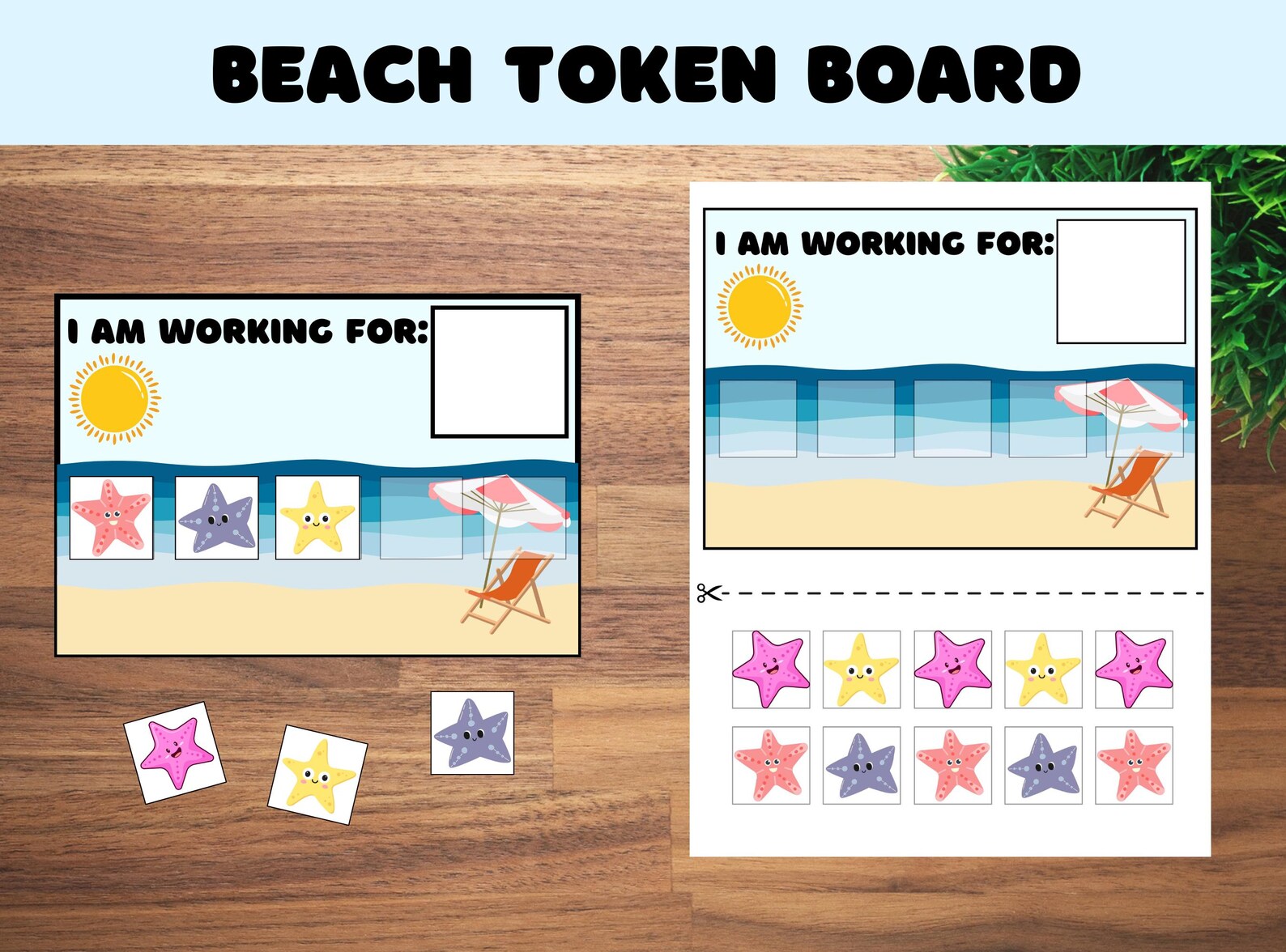 Beach Themed Token Board, Ocean Token Economy, Sea Shells Kids Reward ...