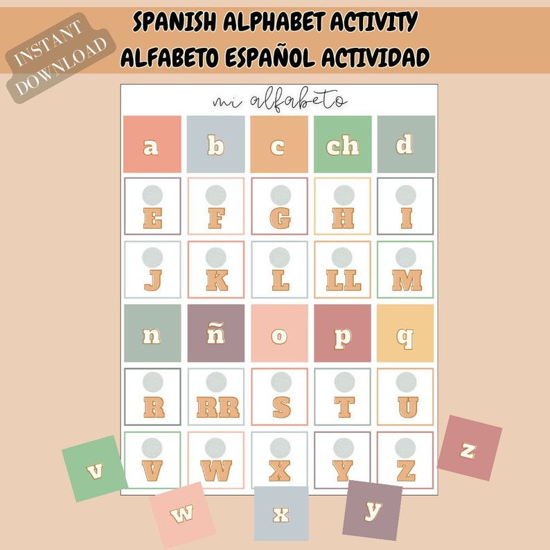 Spanish Alphabet Matching - Etsy