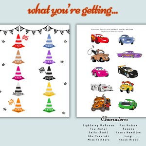 Spanish CARS Color Matching, CARS Mcqueen, Preschool Learning ...
