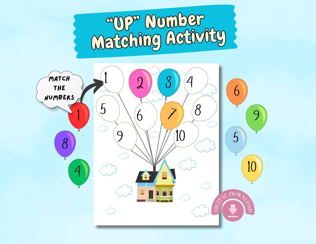 Number Matching, Preschool Learning Worksheets, Numbers Activity ...