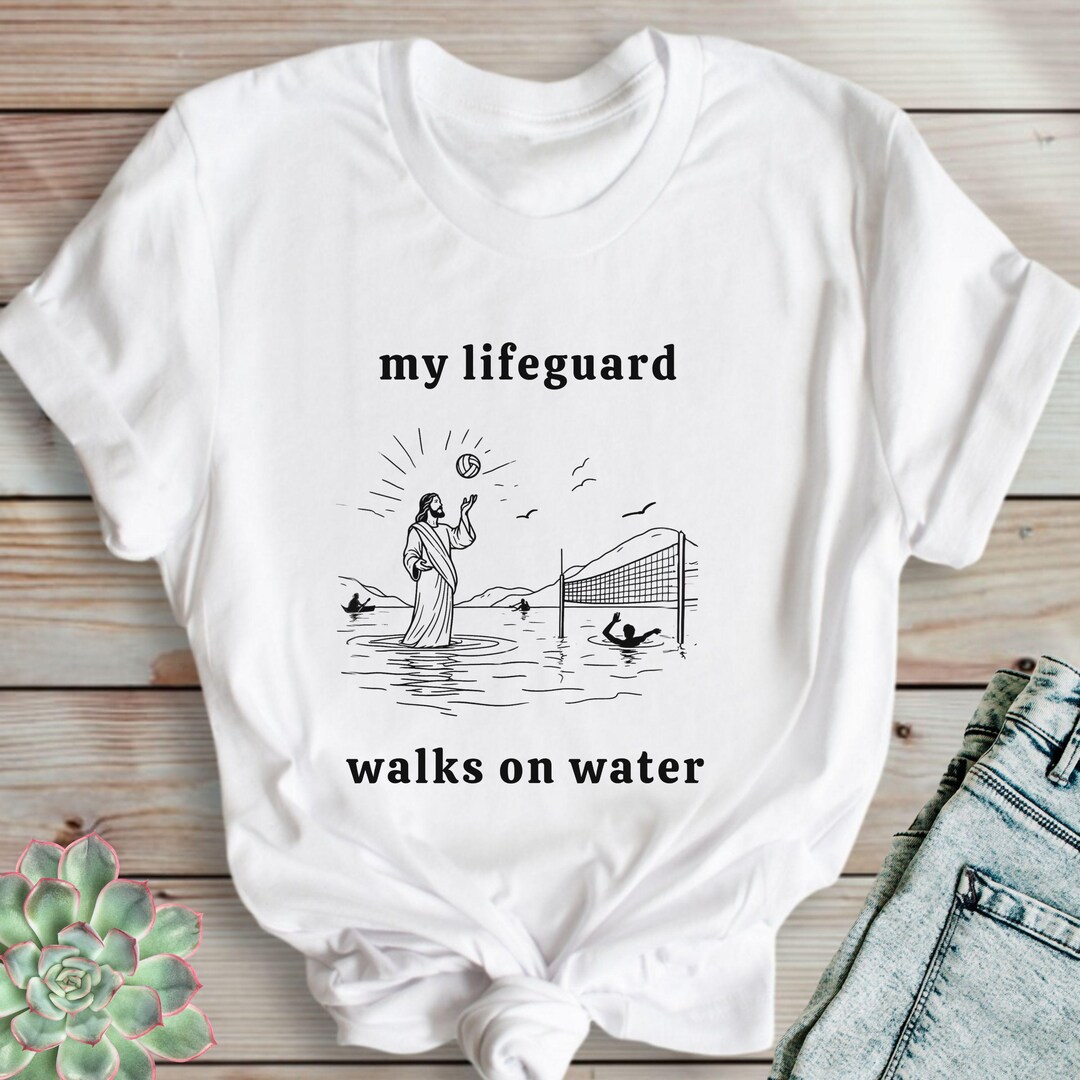 Jesus Lifeguard T-shirt: Christian Faith Graphic Tee - Etsy