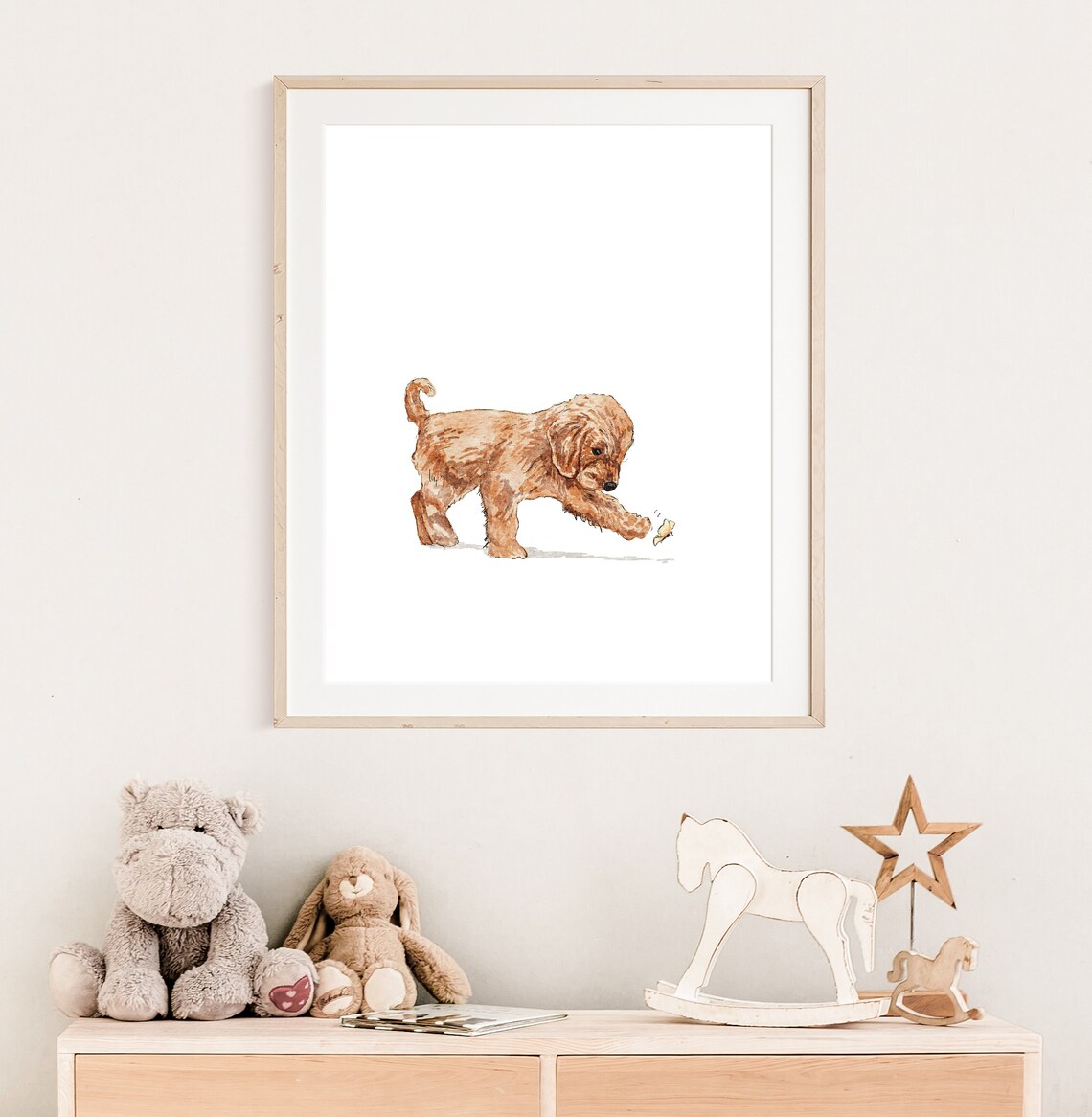 Goldendoodle Print, Dog Nursery Art, Puppy Nursery Wall Art, Puppy Wall ...